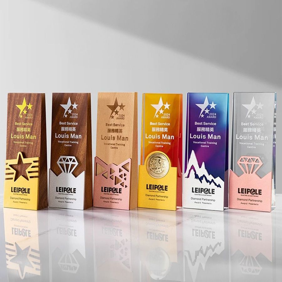 Wooden / Crystal Trophy | Giftopia - Small Batch, Express, Unique